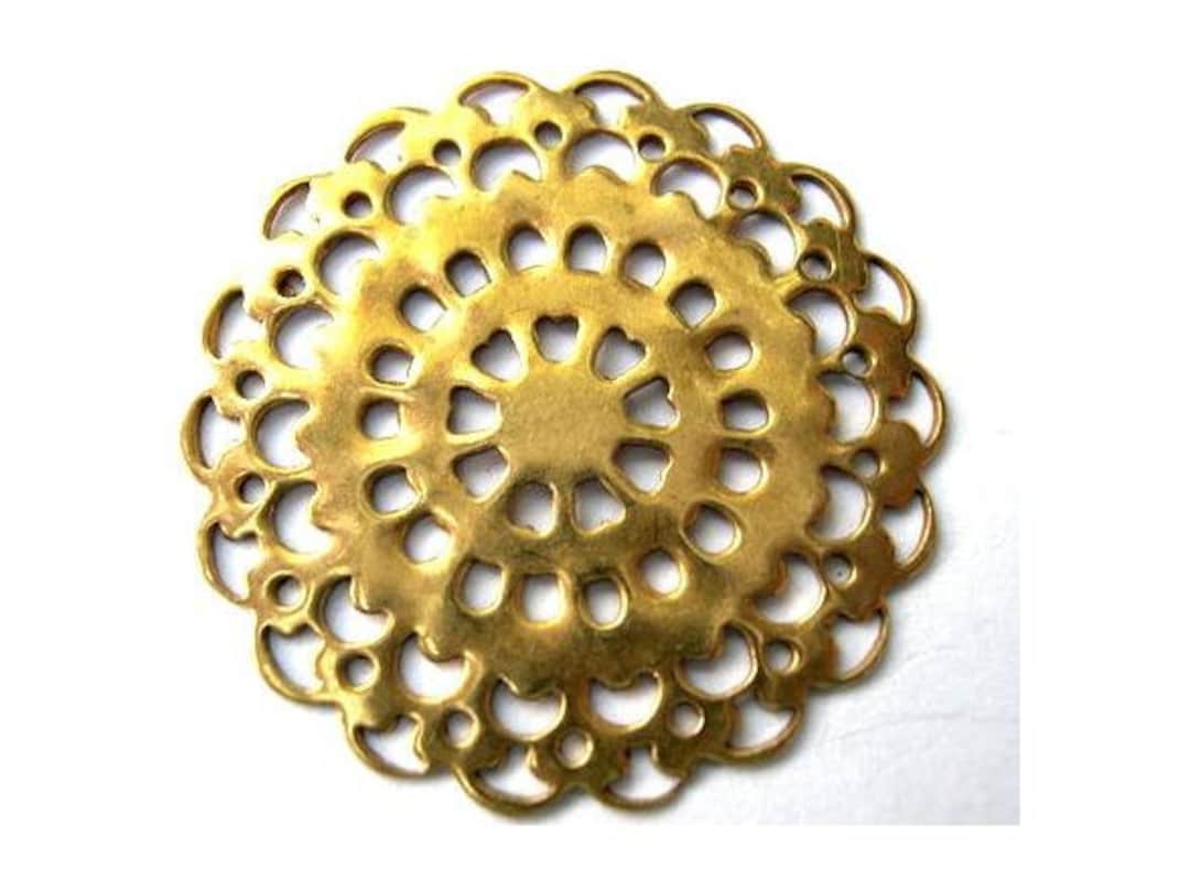 2 Vintage Filigree Flower Shape 30mm - Etsy