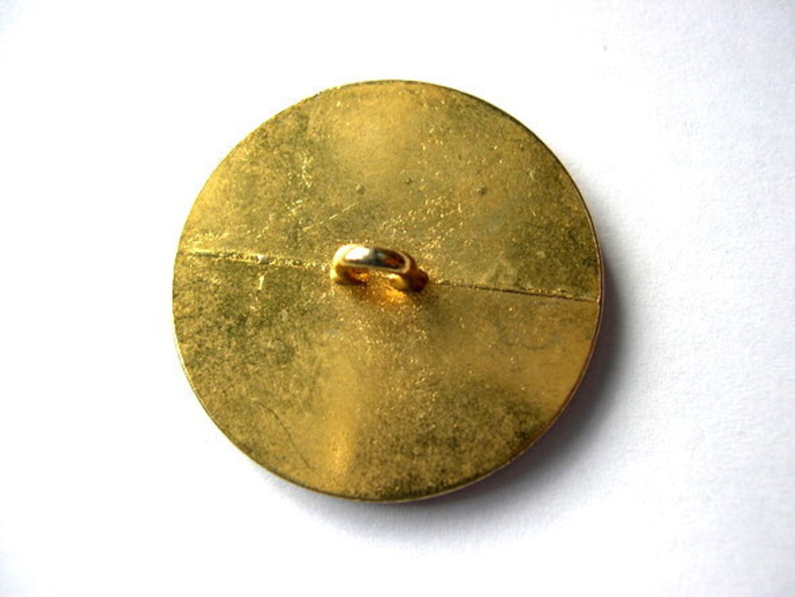 Vintage Metal Trim Button Gold Color With Black Center 32mm | Etsy