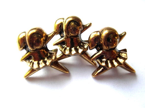 6 Buttons Vintage Dancing Girl Design UNIQUE BUTTONS 17mmx16mm - Etsy