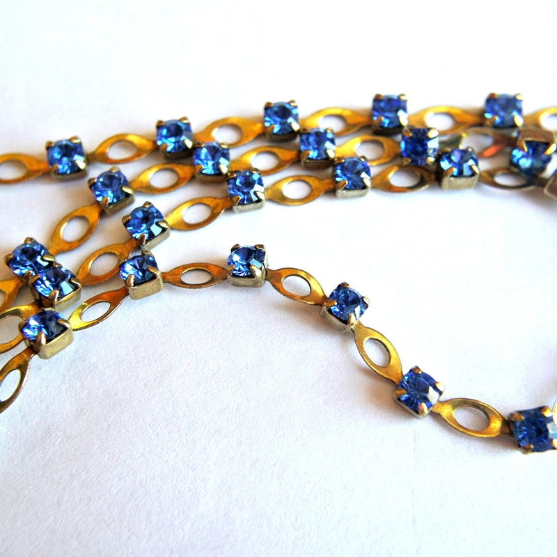 Blue Crystal Chain - Etsy
