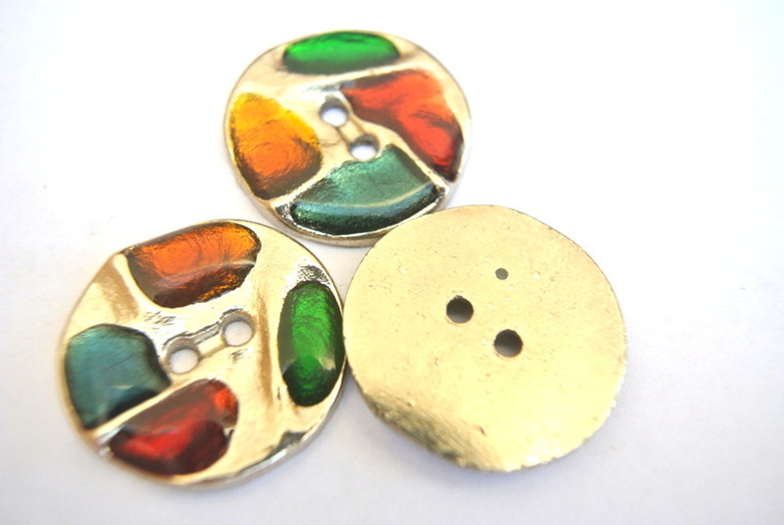 6 Buttons Vintage Metal Trim Buttons Great for Button | Etsy