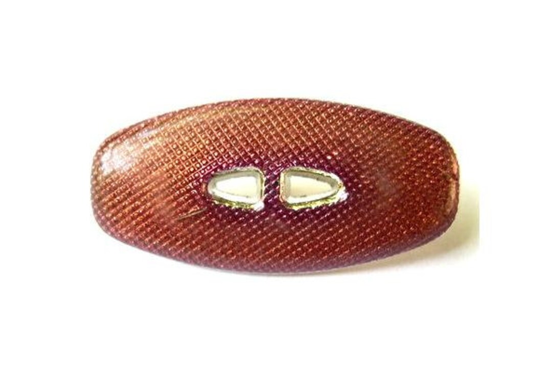 6 Vintage Buttons Metal Unique Shape Unique Color 28mmx13mm - Etsy