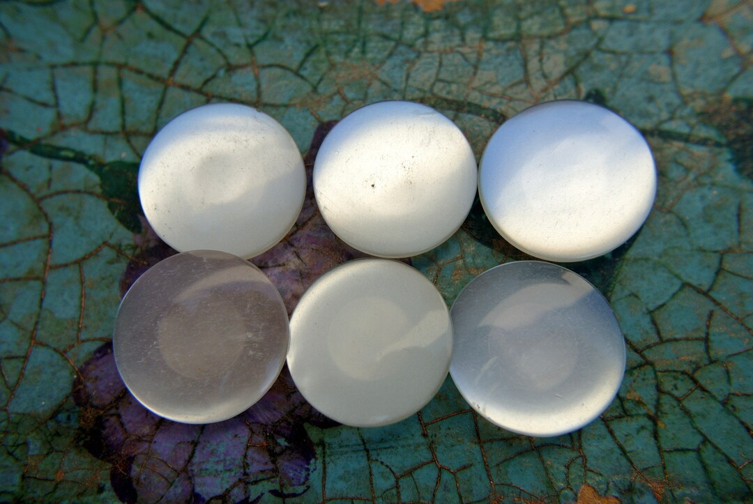 Vintage Pearlized White Plastic Buttons: 18mm Shank Buttons - Etsy