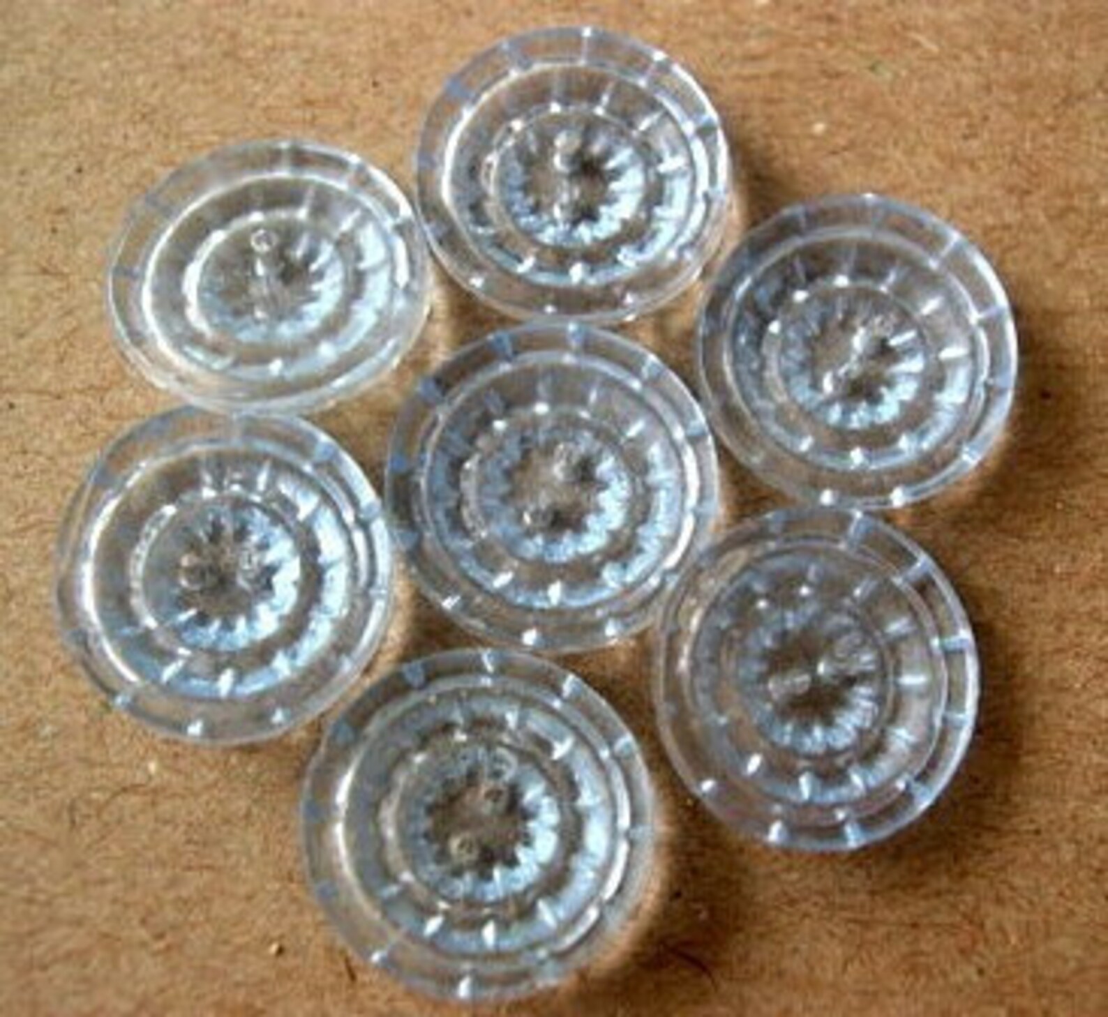 6 Antique Vintage Buttons Translucent Blue Ornament18mm - Etsy