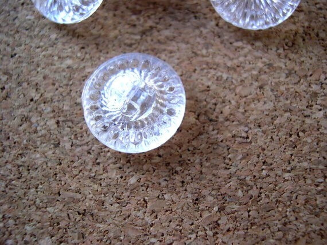 Buttons Antique Vintage Clear Glass Crystal Buttons rays | Etsy