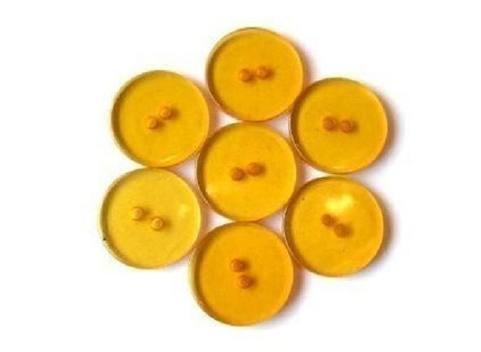 7 Antique Vintage Bakelite Buttons Translucent Apple Juice - Etsy