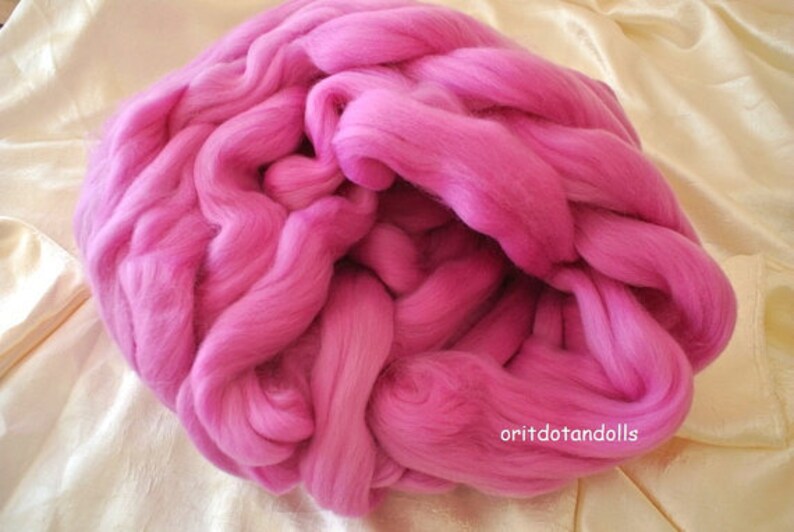 Merino Wool Roving Fuschia Pink Shade Wool High Quality 28 - Etsy