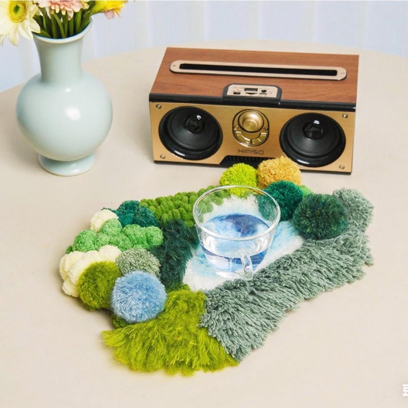 Latitude 37 Degree N - Handmade Tufted 3D Coaster - Nature-inspired ...