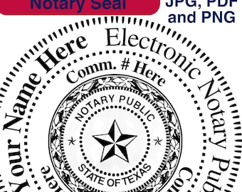 Virgin Islands Customizable Digital Round Circular Notary Public Seal ...