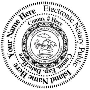 Virgin Islands Customizable Digital Round Circular Notary Public Seal ...