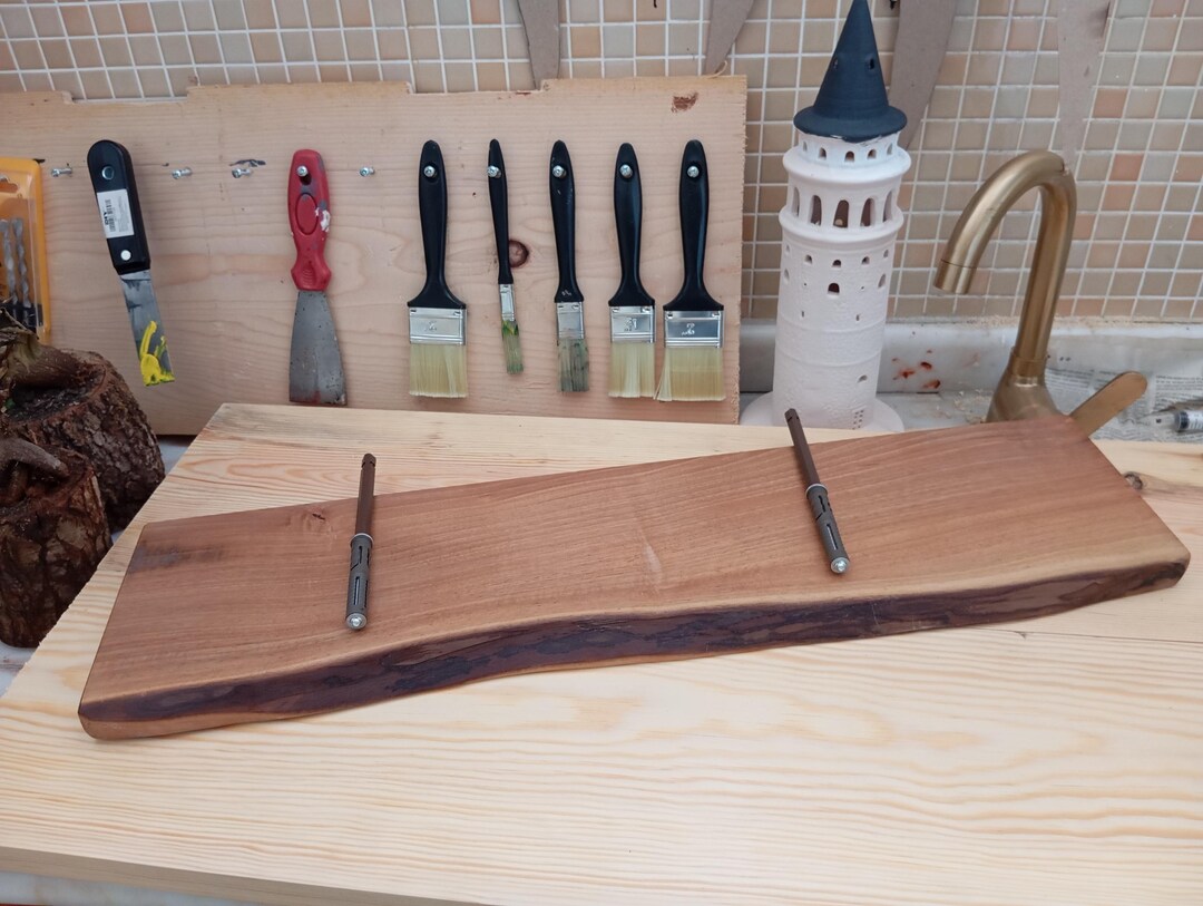 Natural Wood Floating Shelf With Hidden Dowel - Etsy