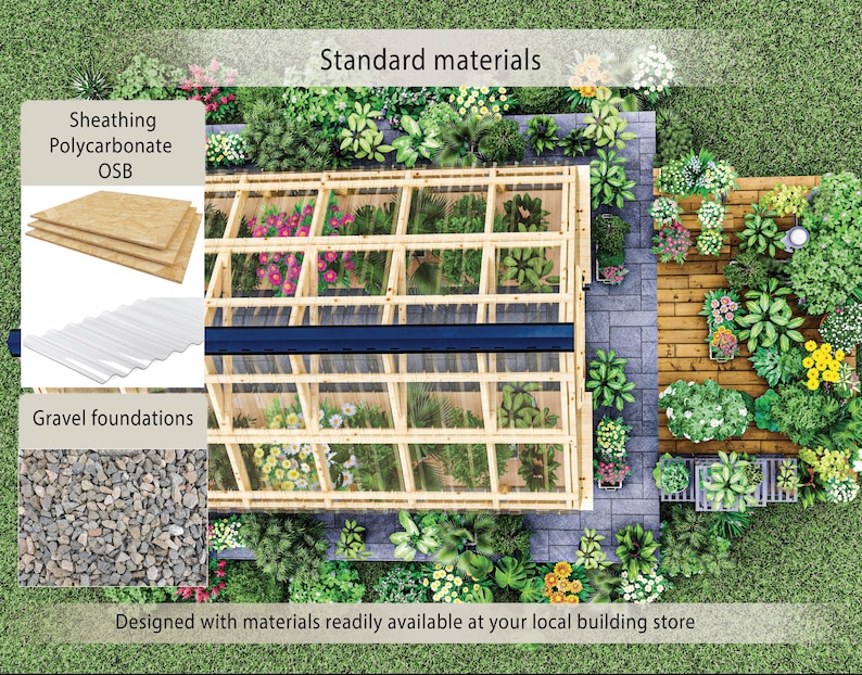 8x12 Greenhouse Plans PDF | DIY Wooden Greenhouse Blueprint | Backyard ...