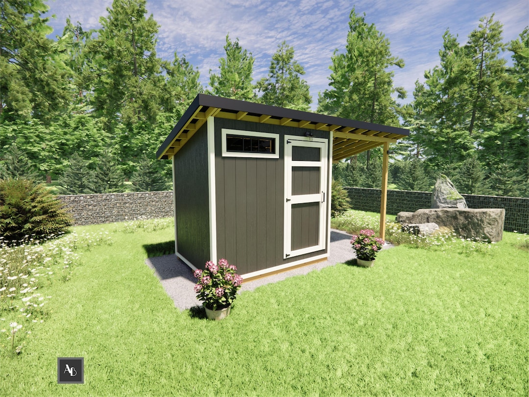 8x6 Lean to Shed Plans: Backyard Storage Building Guide (PDF Download ...