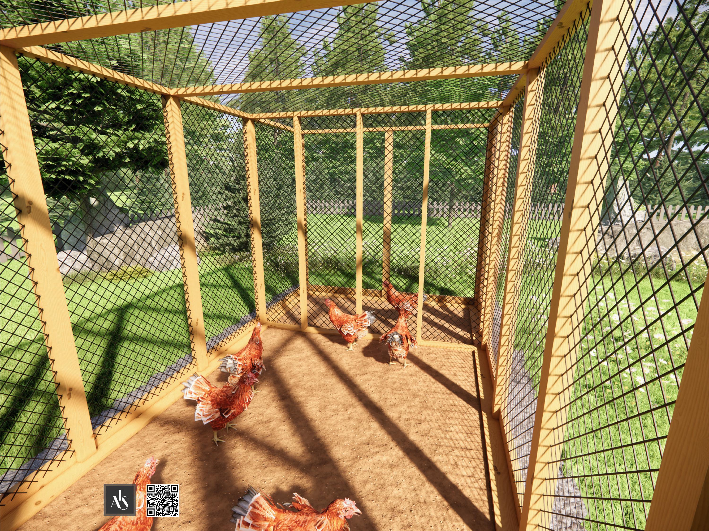 DIY Chicken Run Plans 8x16 for 20 Chickens With Partition Wall Plans ...