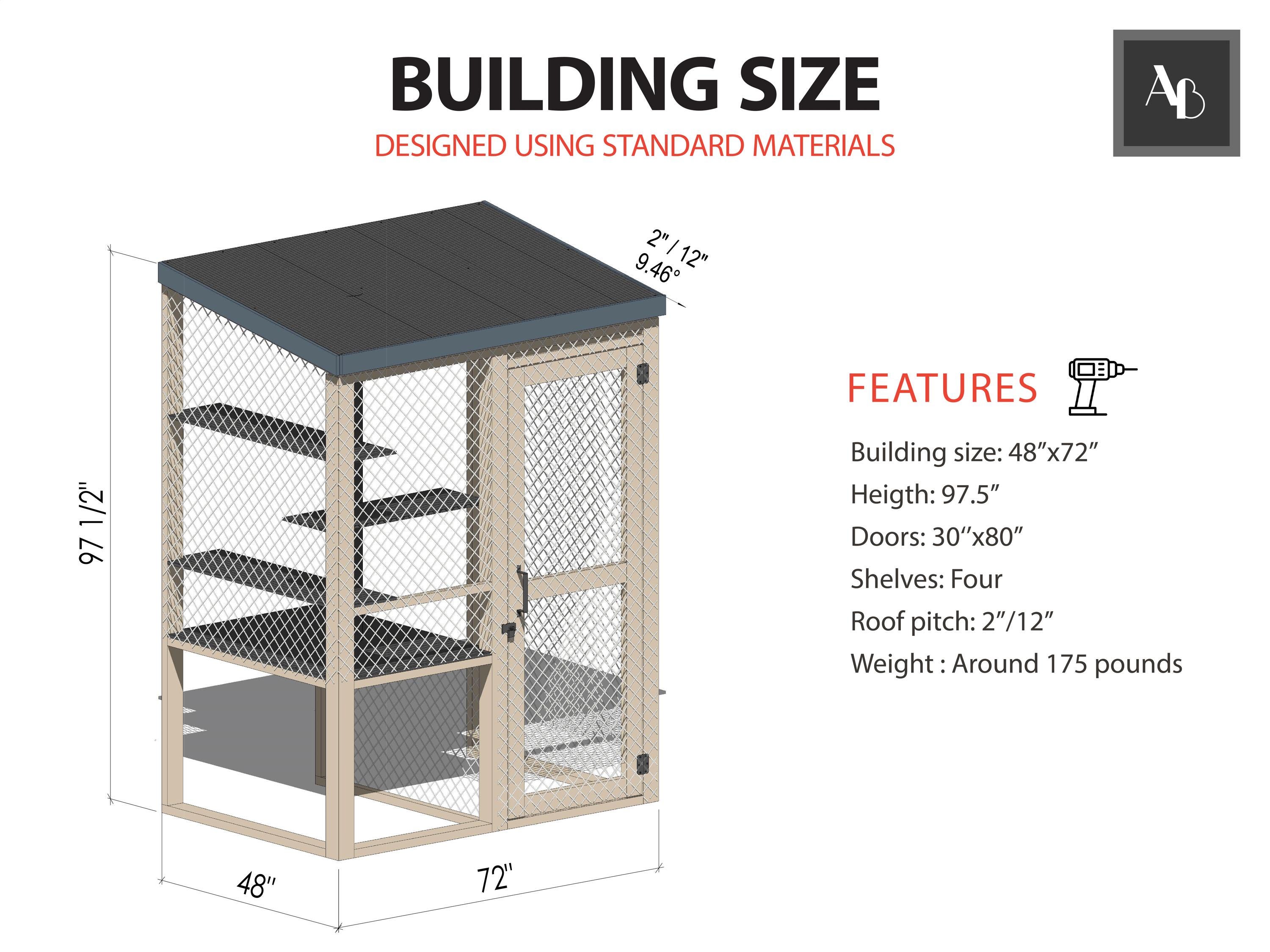 Cat Enclosure Plans | Outdoor Catio Kit for Cats | Catio Outdoor Plans ...