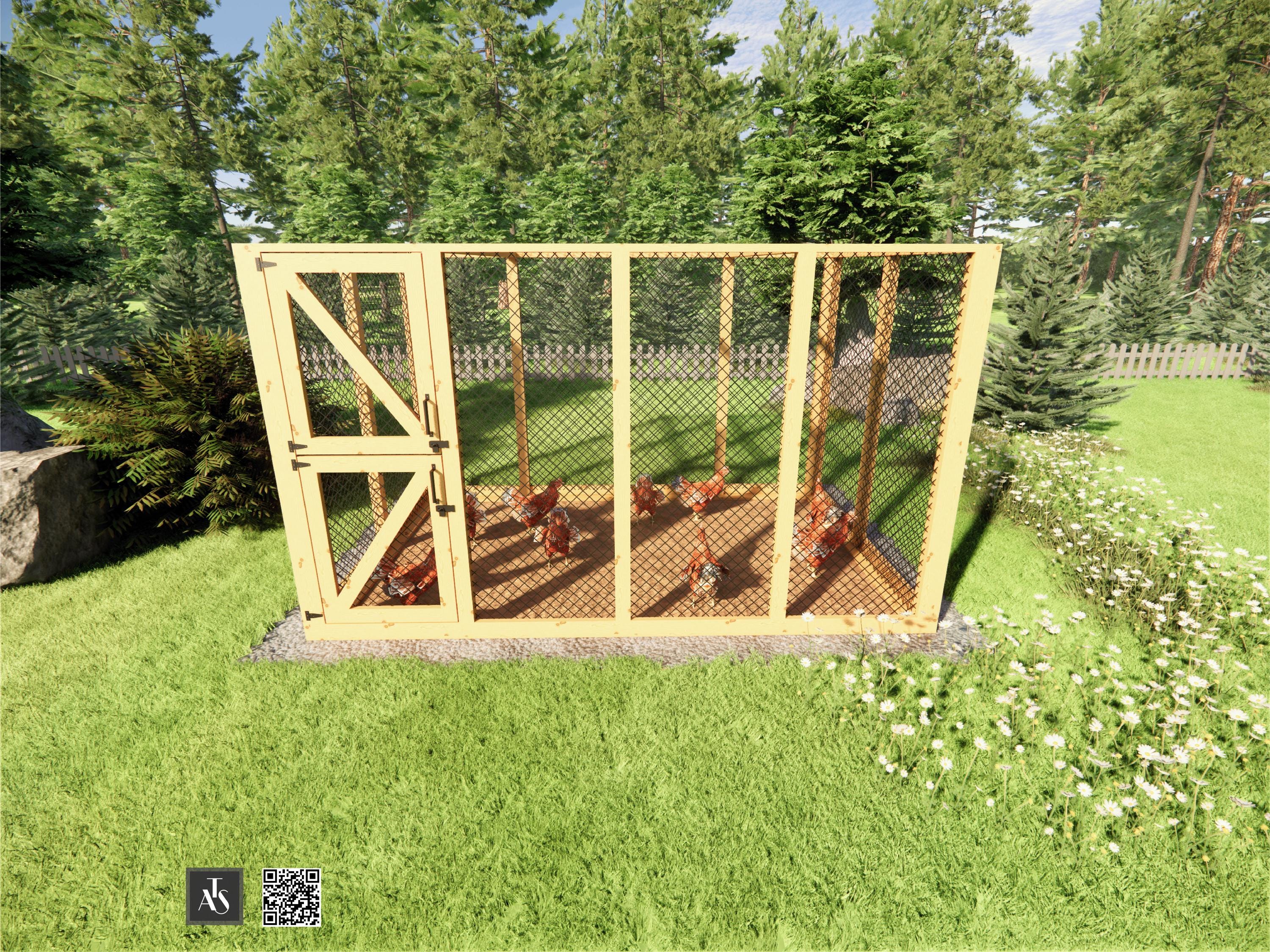 DIY Chicken Run Plans 8x12 for 15 Chickens Plans Chicken Run Chicken ...