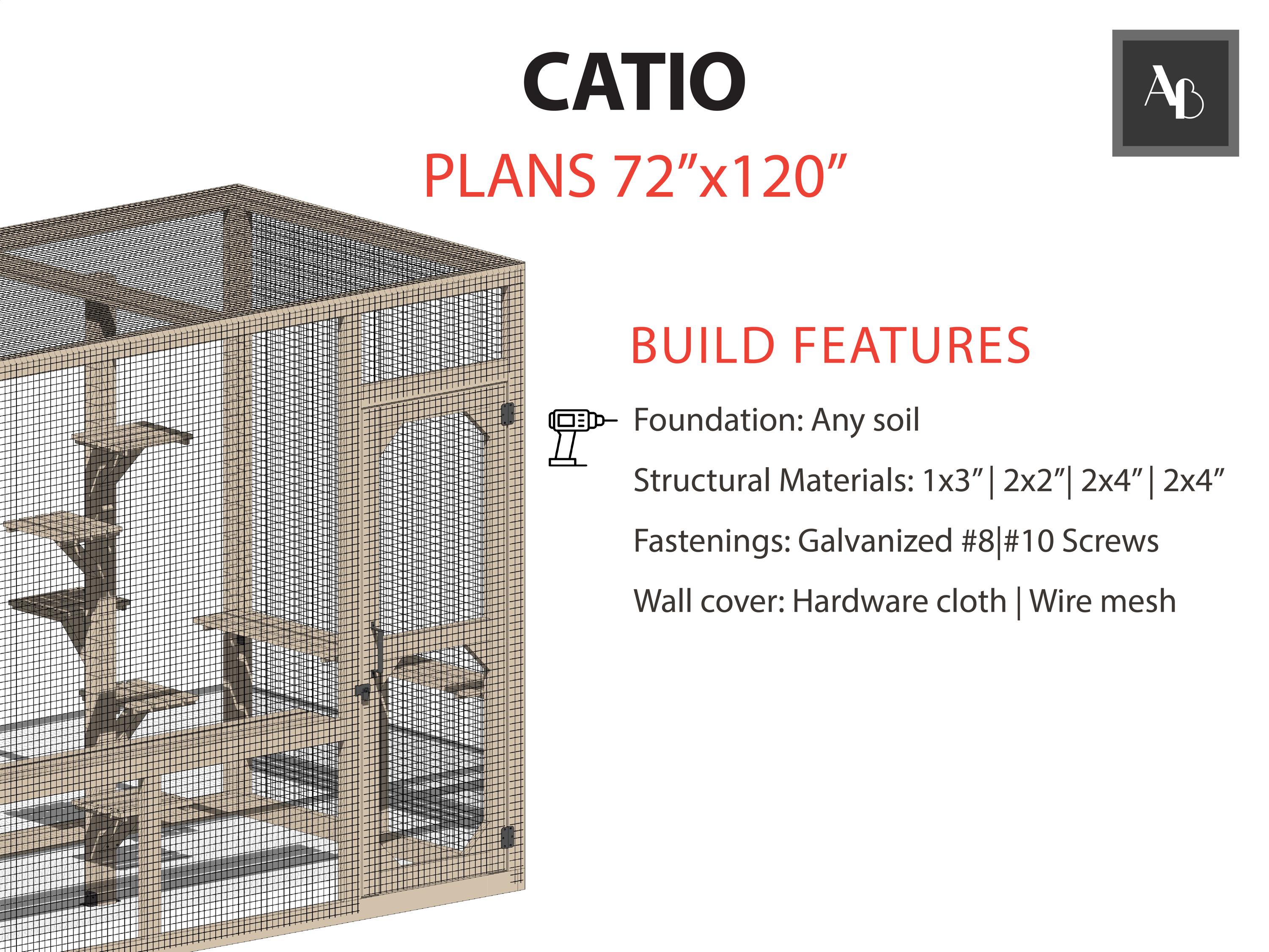 DIY Window Catio Plans Outdoor Cat House Plan Catio Cat House Plans DIY ...