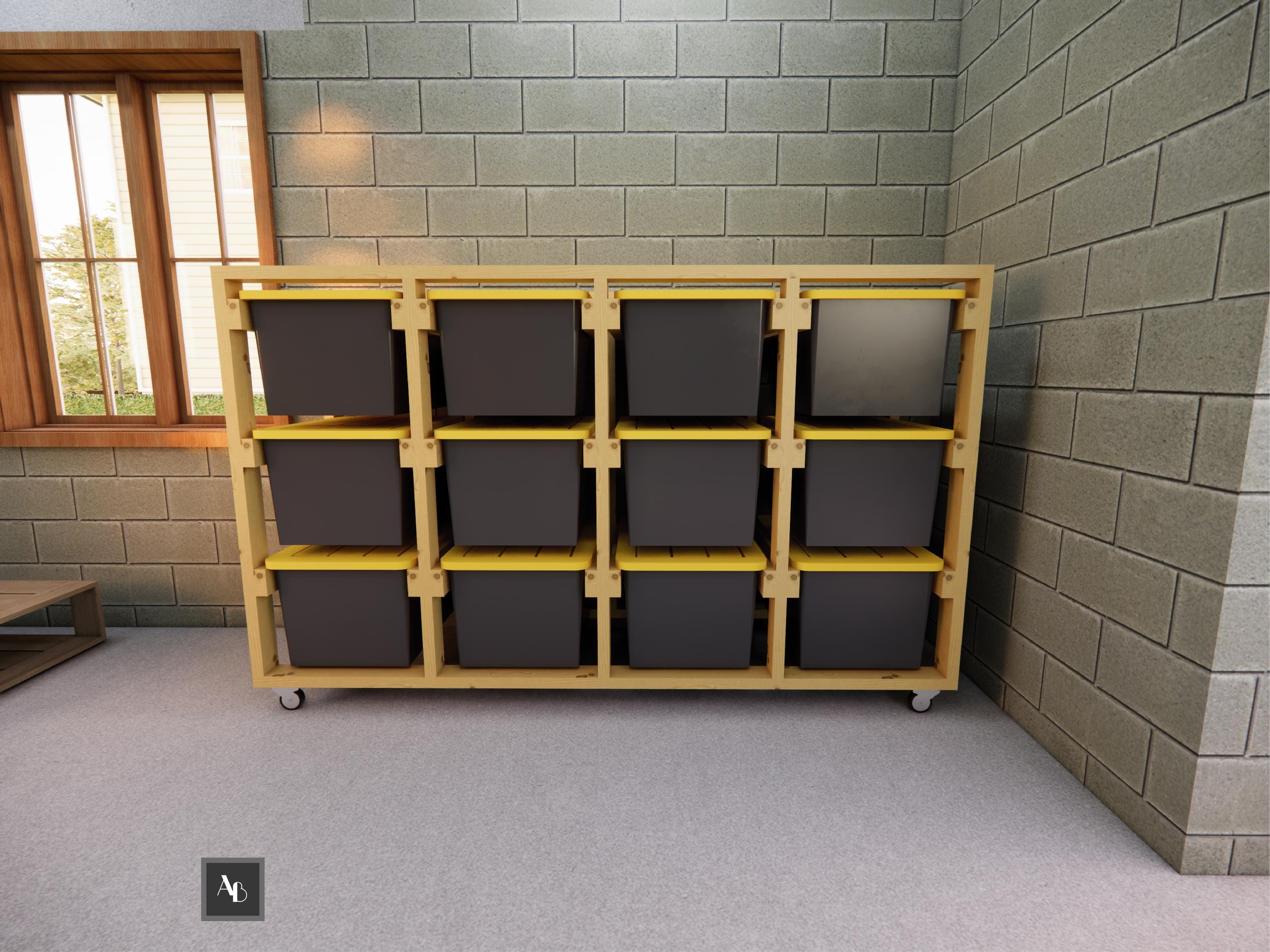 DIY 4x3 Tote Rack Plans Tote Rack Calculator Tote Rack Storage Plan ...