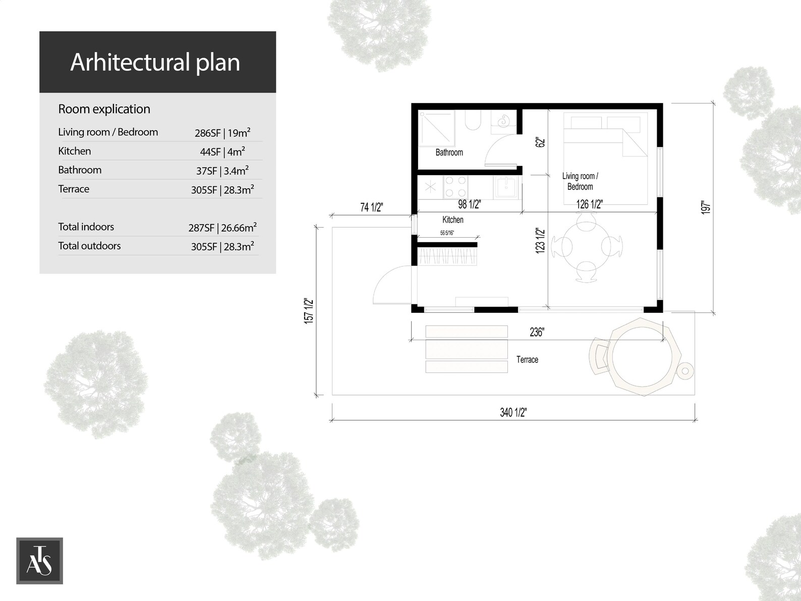 DIY Tiny House Plan 19x16 Cabin Plan Small Cabin House Plans Blueprint House Plan Cottage Guest ...