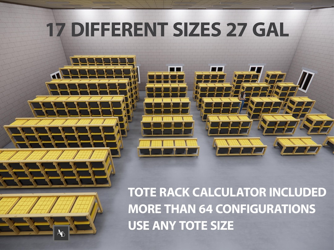 DIY Tote Rack Plans 27 Gallon Tote Rack Plans Tote Rack Storage Plan ...
