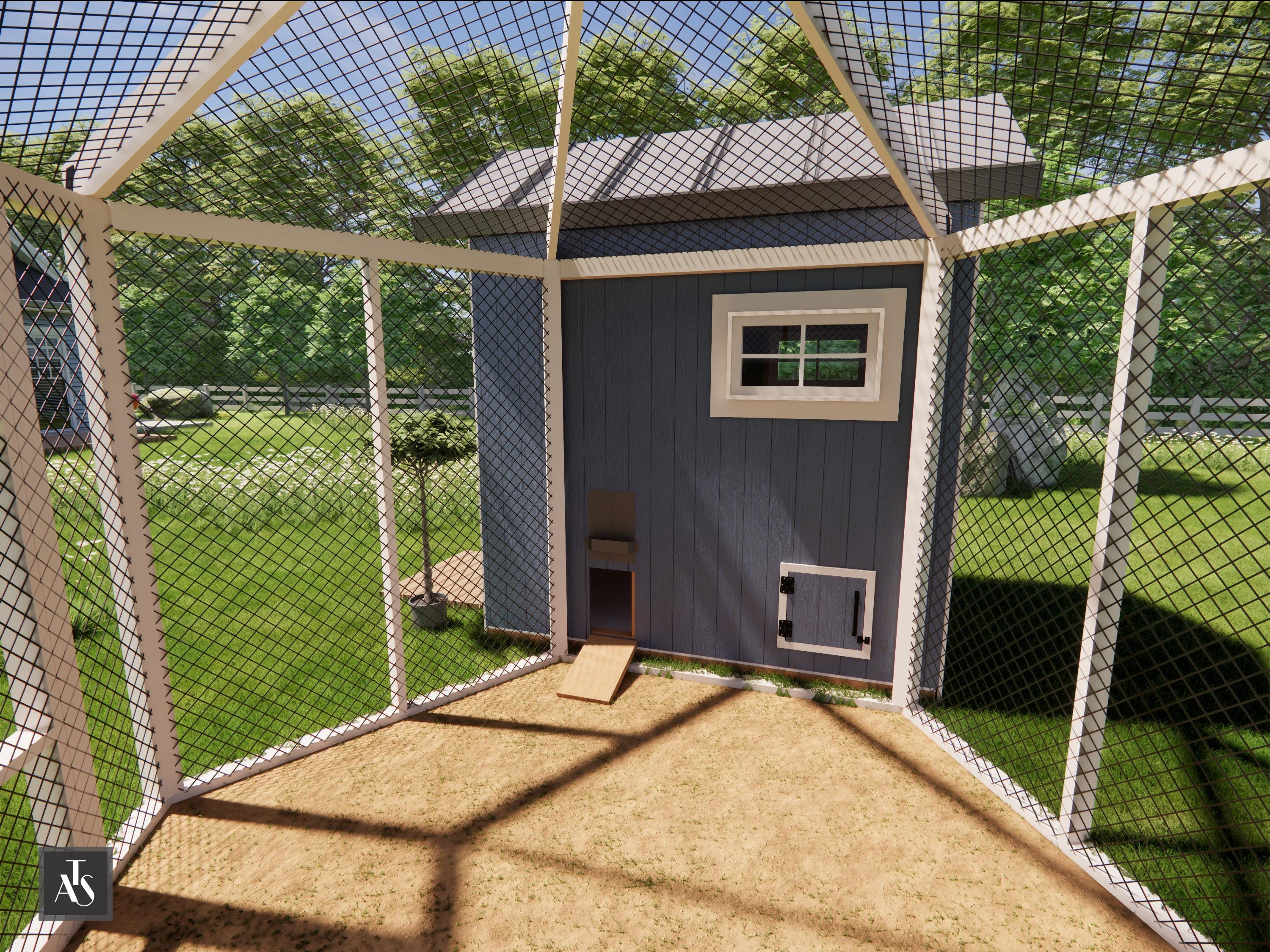 Modern Chicken Coop Building Plan With Material List Easy Chicken Coop ...