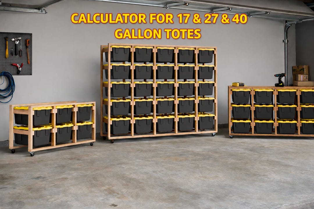 Mobile Tote Storage Rack for 27 Gallon Bins | Rolling Garage Organizer ...