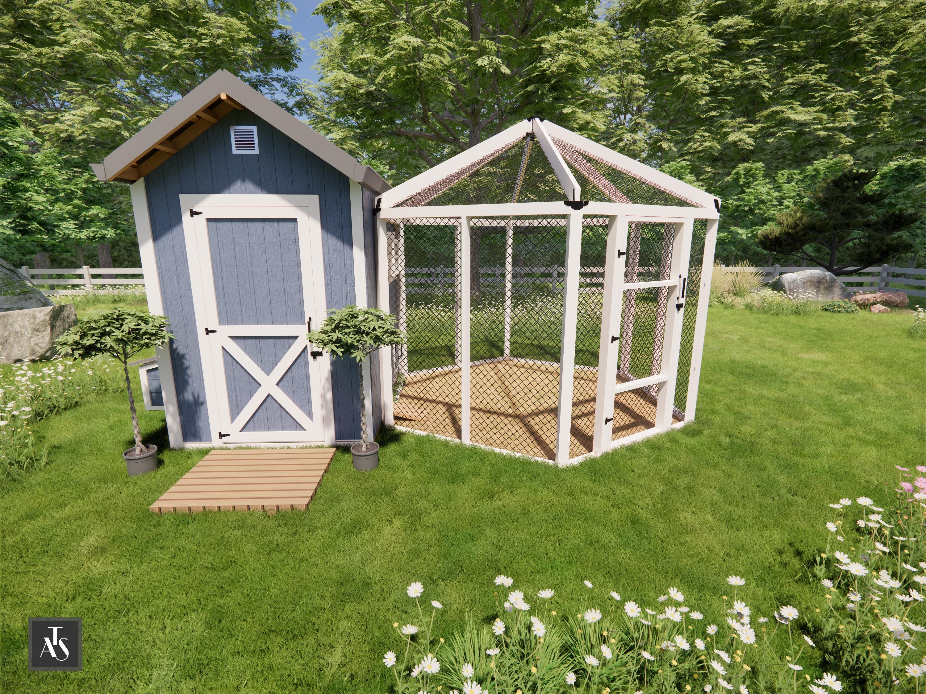 Modern Chicken Coop Building Plan With Material List Easy Chicken Coop ...