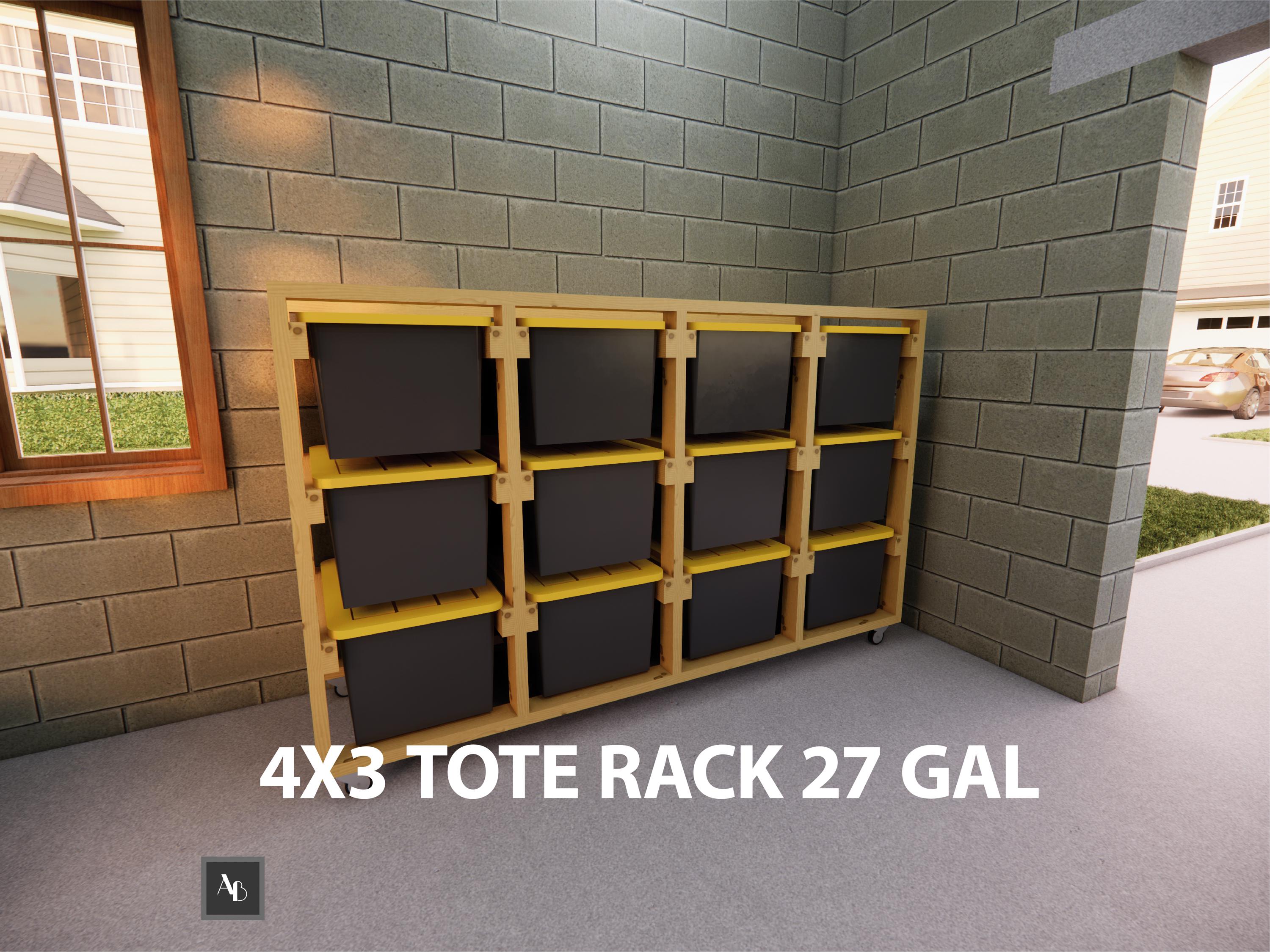 DIY 4x3 Tote Rack Plans Tote Rack Calculator Tote Rack Storage Plan ...