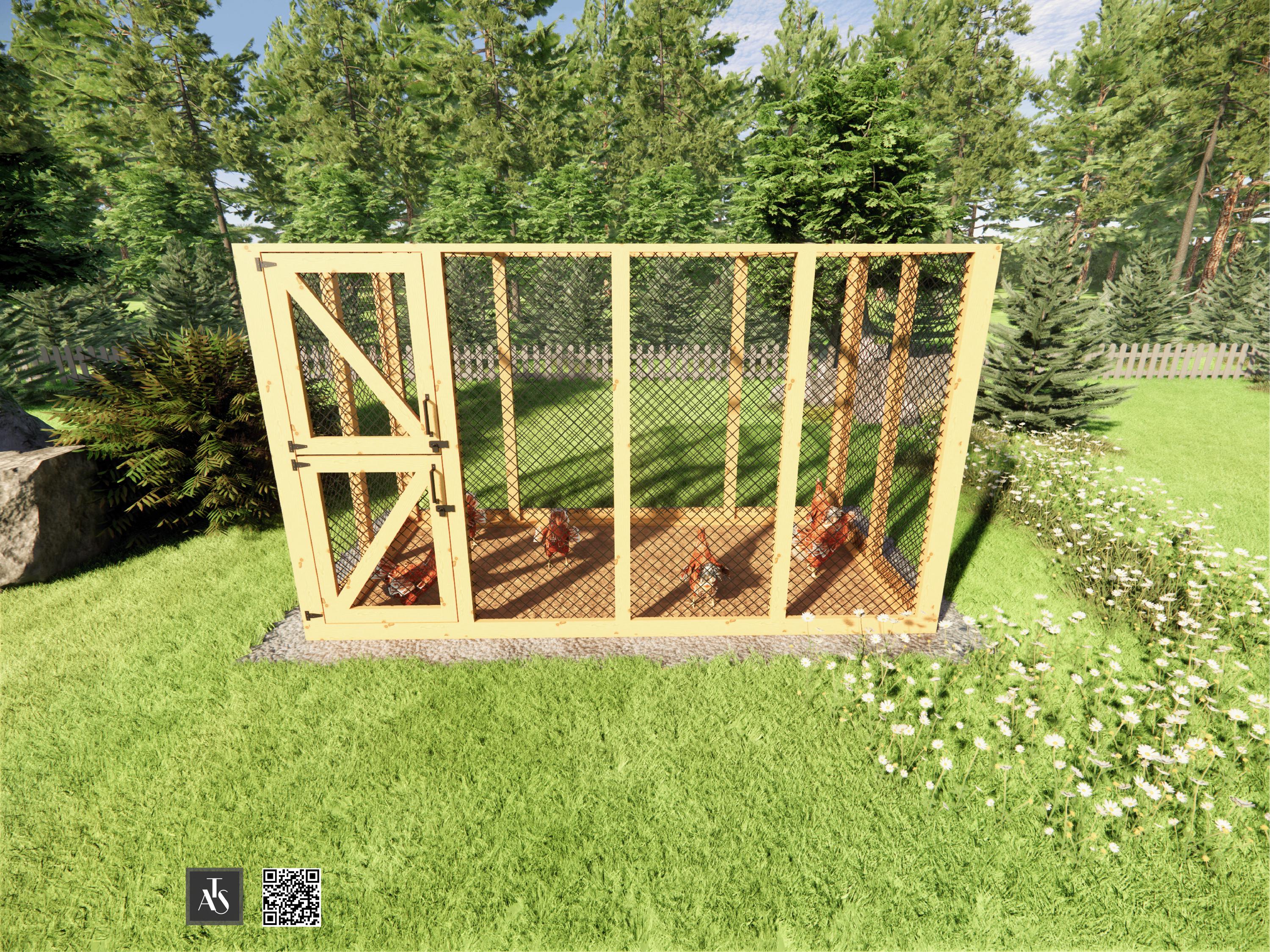 DIY Chicken Run Plans 6x12 for 10 Chickens Plans Chicken Run Chicken ...