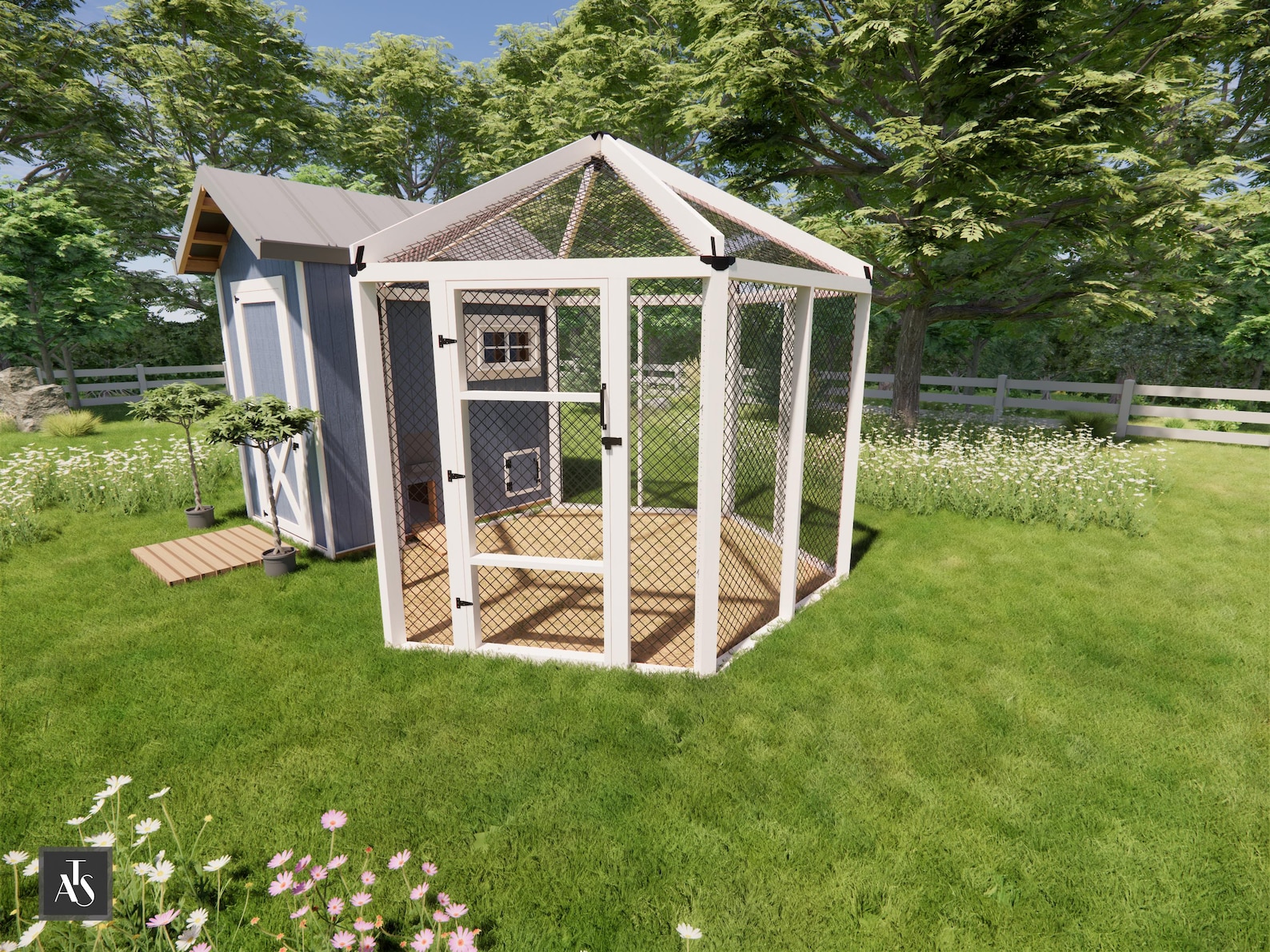 Modern Chicken Coop Building Plan With Material List Easy Chicken Coop ...