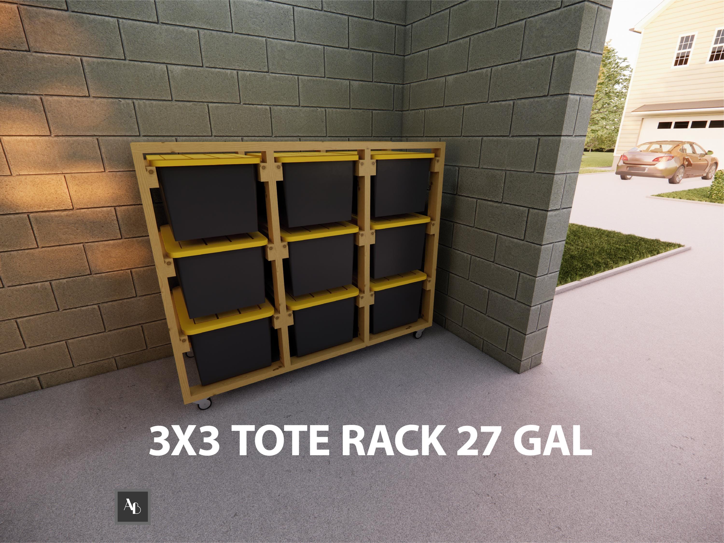 DIY 3x3 Tote Rack Plans Tote Rack Calculator Tote Rack Storage Plan ...