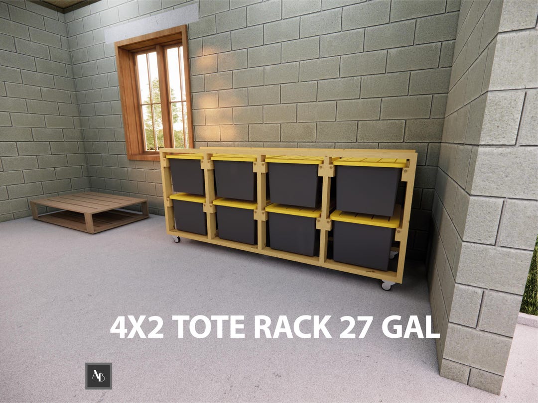 DIY 4x2 Tote Rack Plans Tote Rack Calculator Tote Rack Storage Plan ...