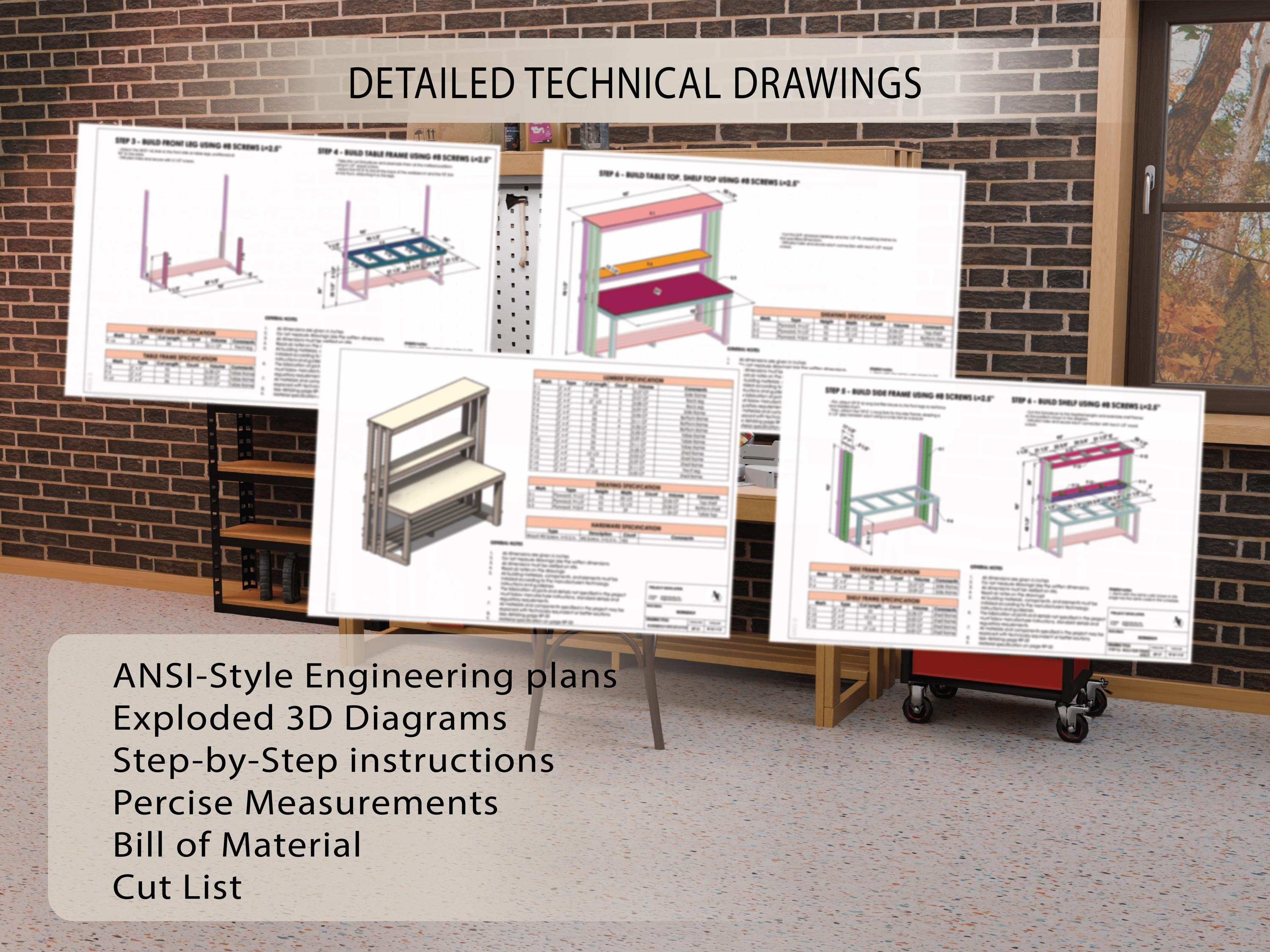 DIY Workbench Plans With Pegboard | Heavy Duty Garage Workbench ...