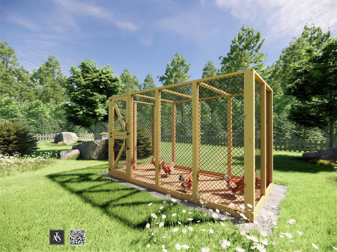 DIY Chicken Run Plans 6x12 for 10 Chickens Plans Chicken Run Chicken ...