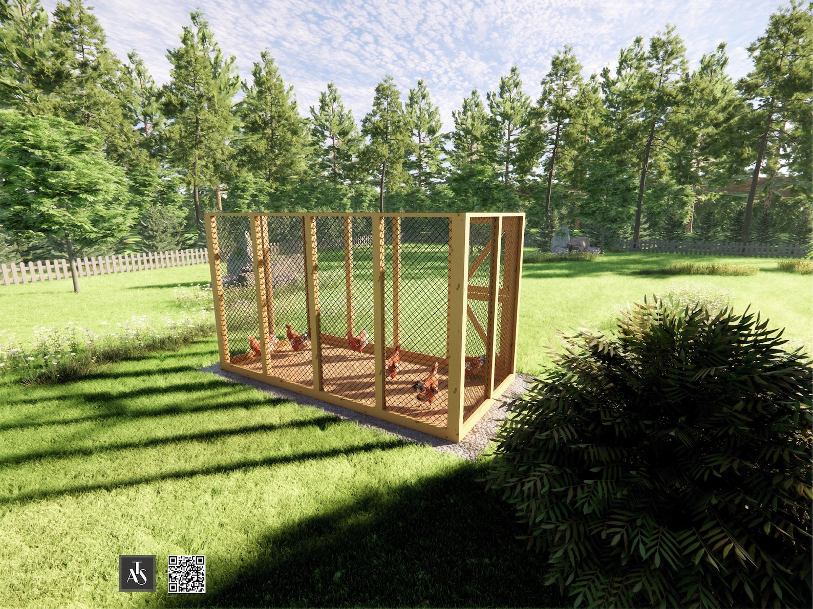 DIY Chicken Run Plans 6x12 for 10 Chickens Plans Chicken Run Chicken ...