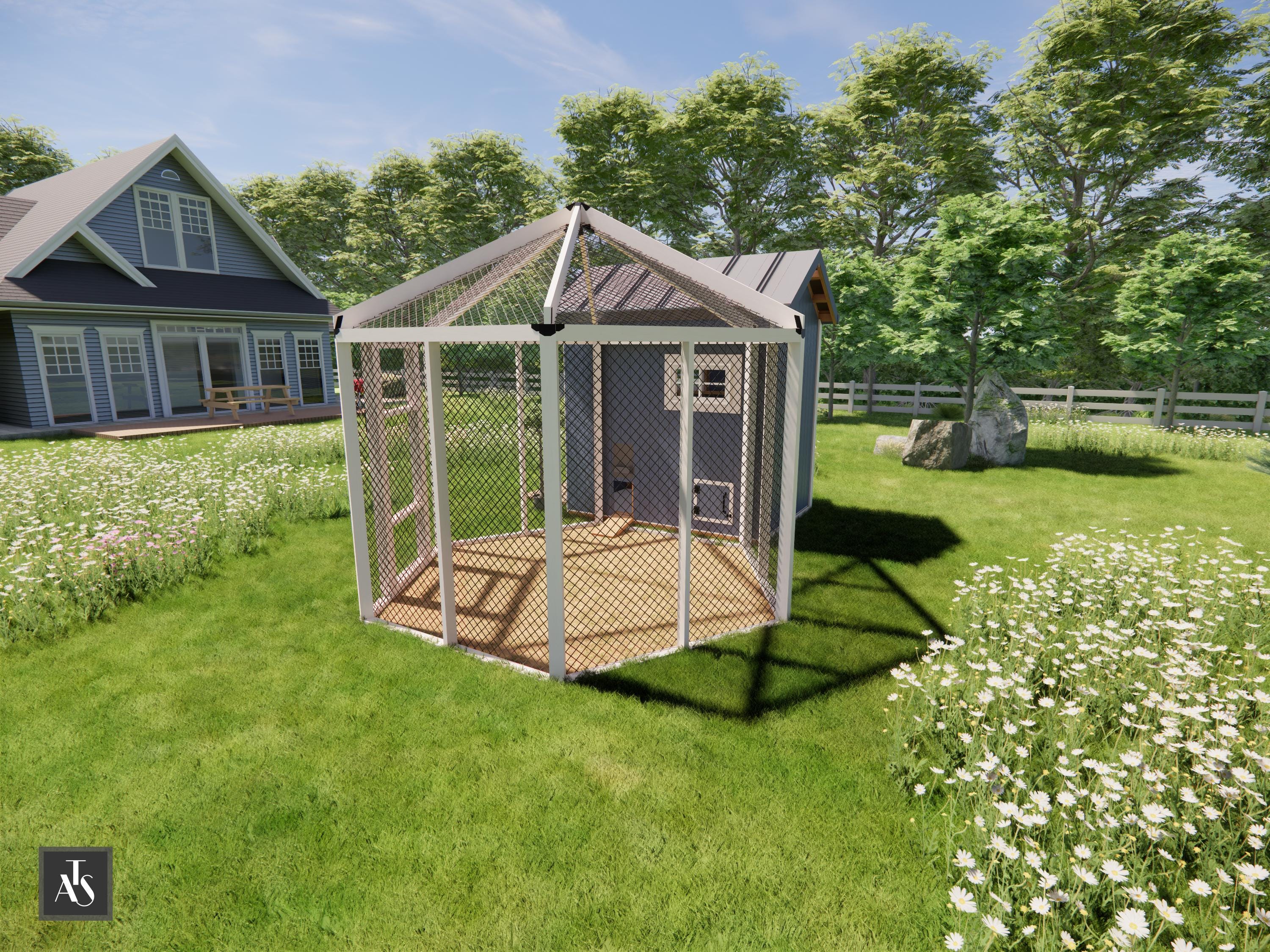 Modern Chicken Coop Building Plan With Material List Easy Chicken Coop ...