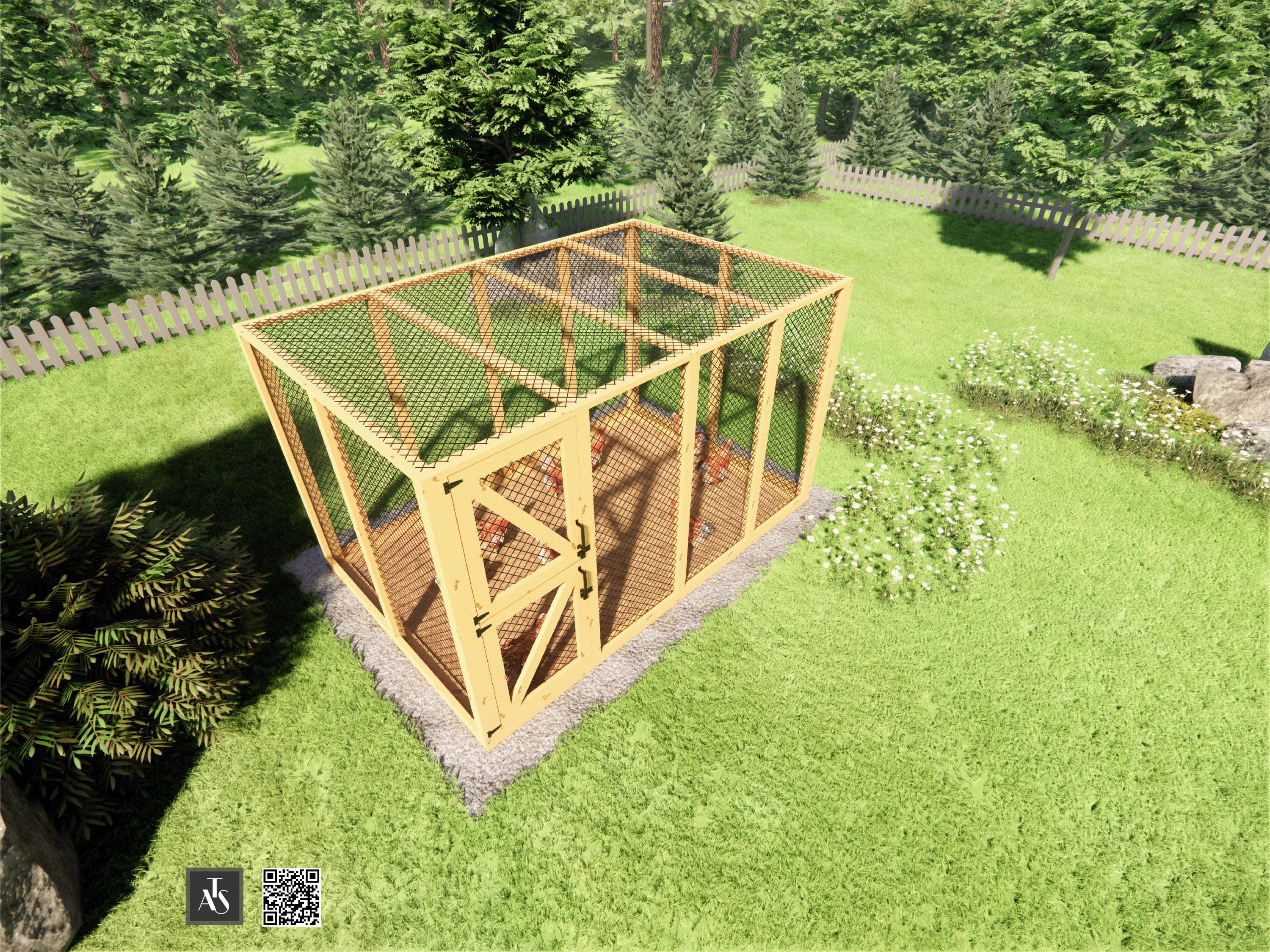 DIY Chicken Run Plans 8x12 for 15 Chickens Plans Chicken Run Chicken ...