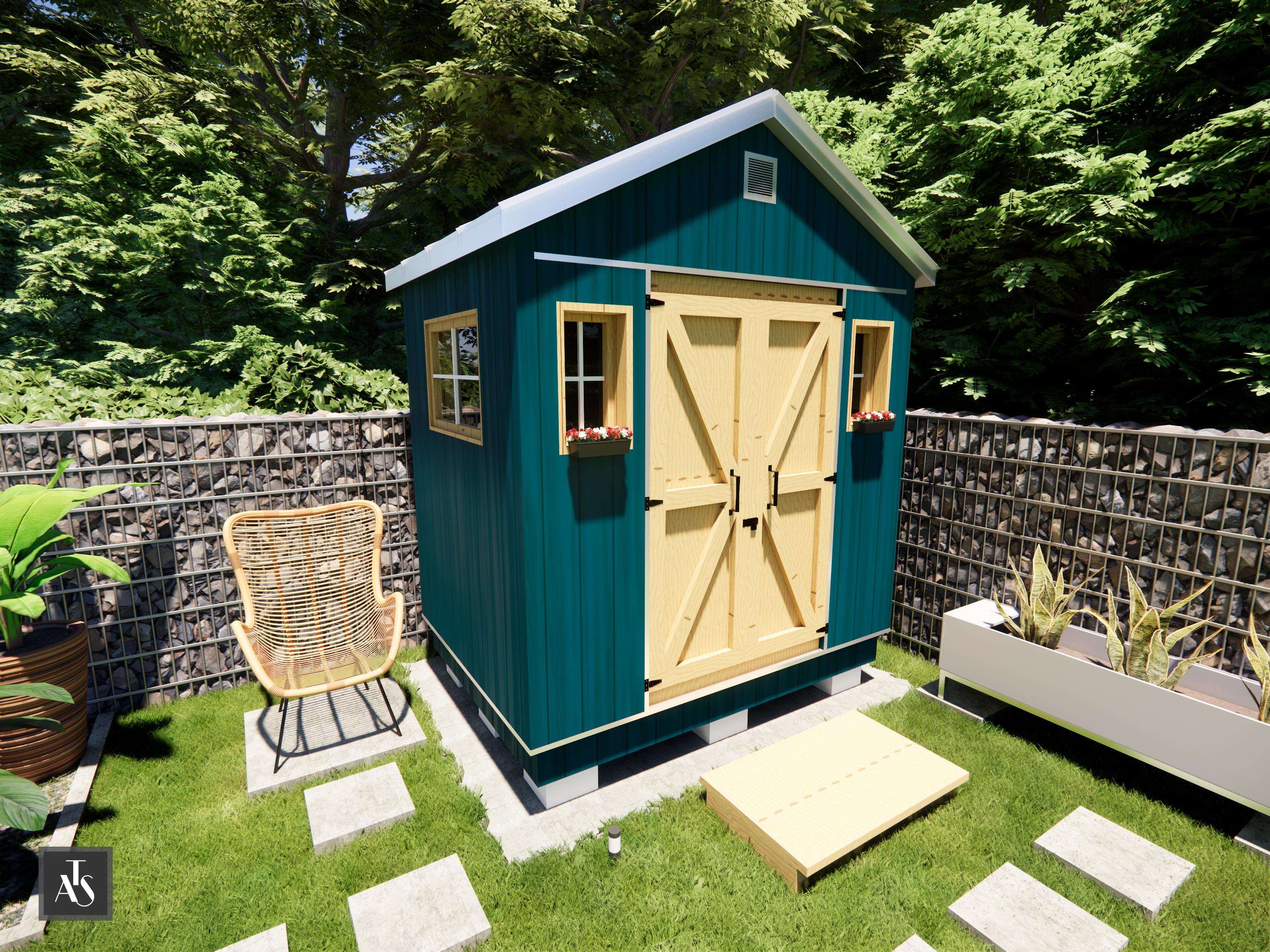 6x8 Tiny House Plan Garden Shed Plan Shed Plan House Plans Shed Kit ...