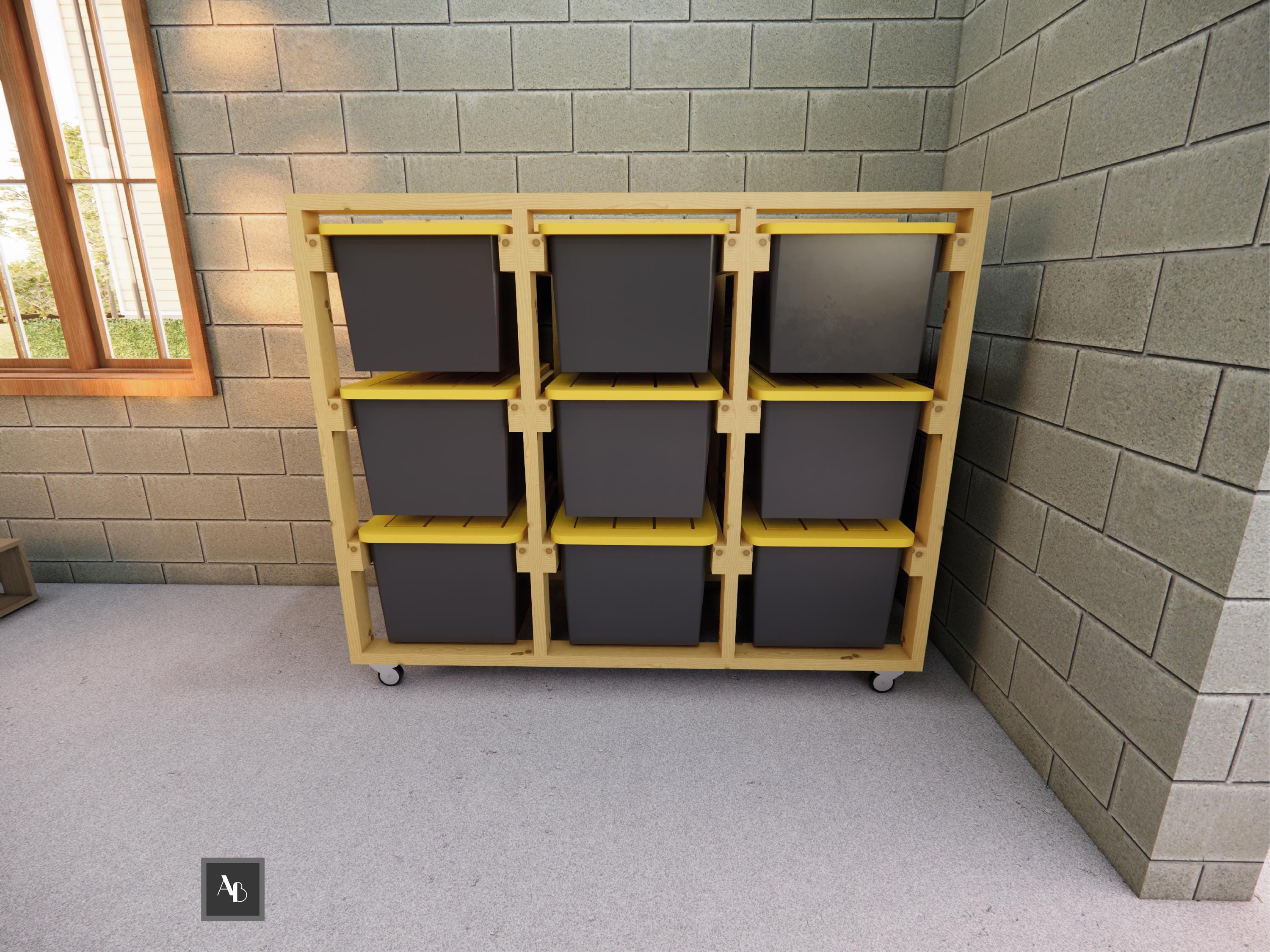 DIY 3x3 Tote Rack Plans Tote Rack Calculator Tote Rack Storage Plan ...