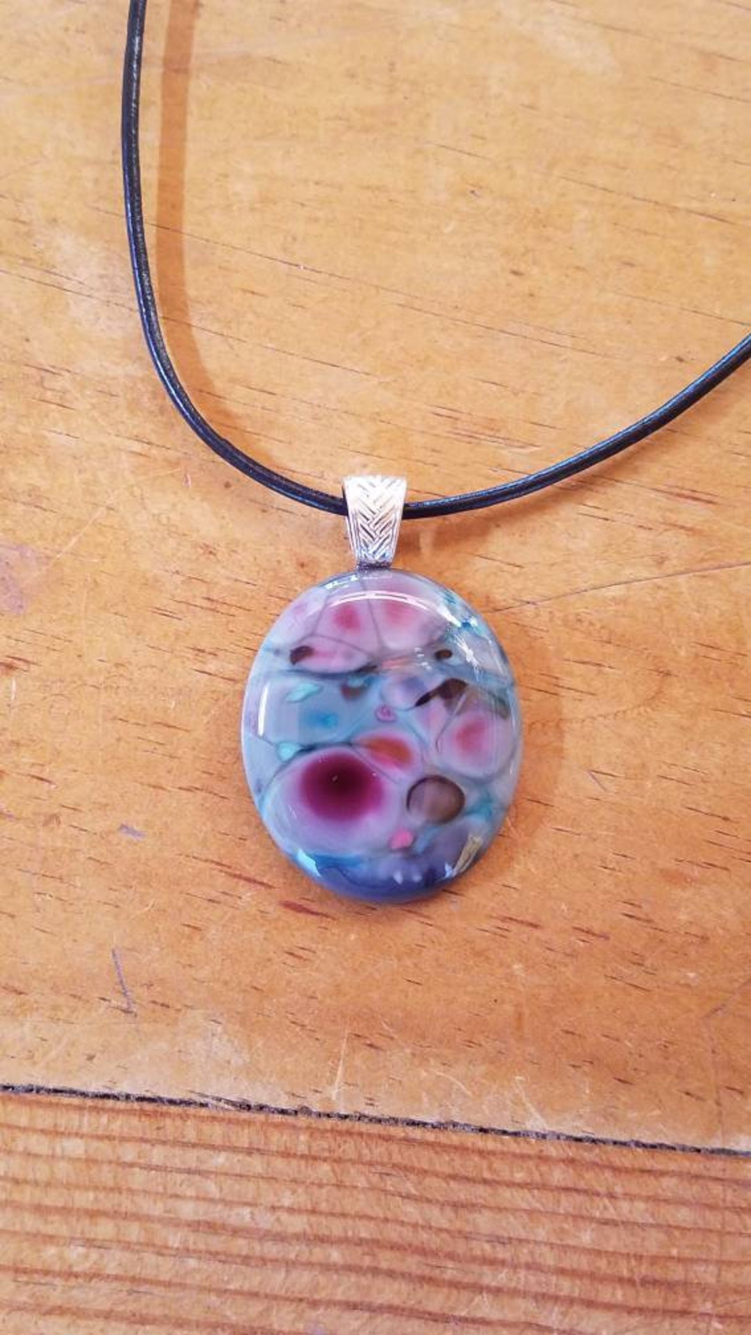 Beautiful Handmade Glass Pendant Necklace Harrach - Etsy