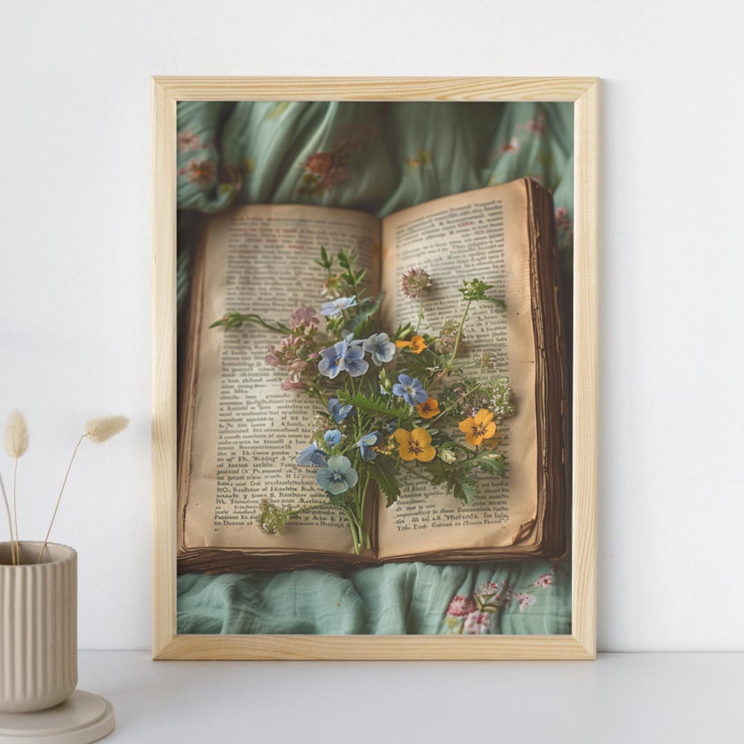 Regency Era Floral Print: Vintage Regency Book Art (digital Download ...