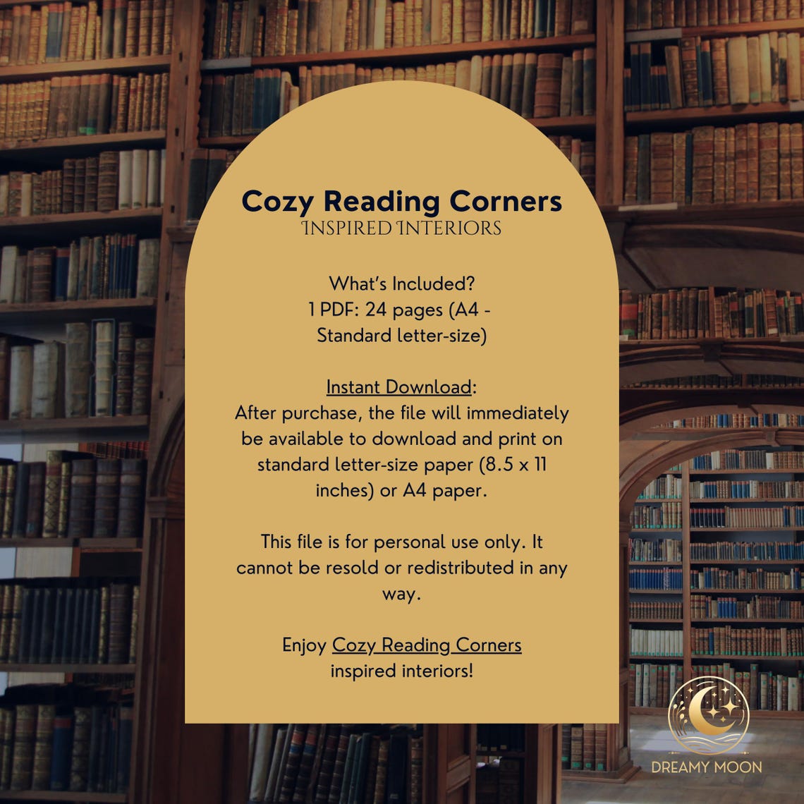 24 Cozy Reading Corners Inspired Coloring Pages for Adults, Instant ...