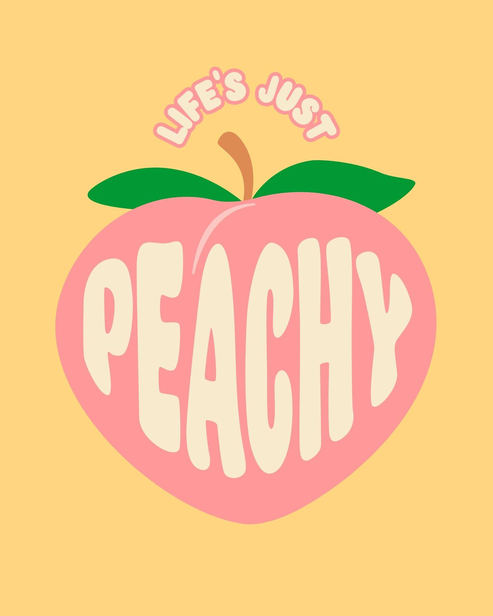 Life's Just Peachy Printable Wall Art - Etsy