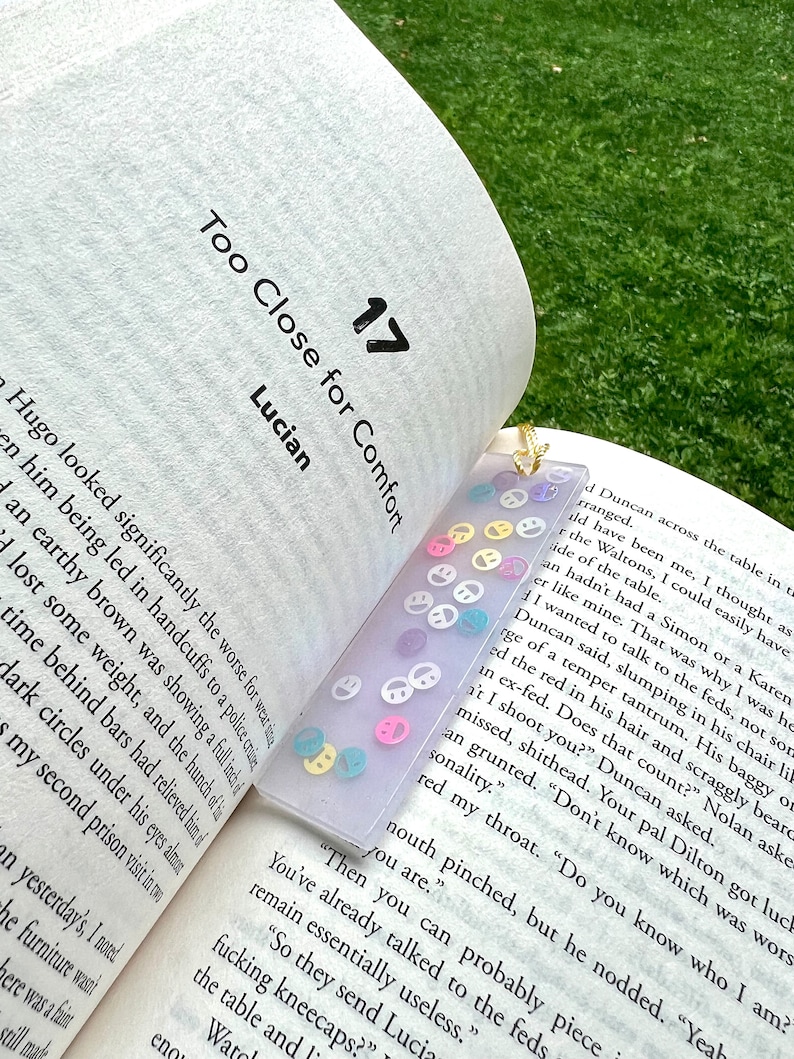 Smiley Resin Bookmark Epoxy Bookmark Hard Bookmark Resin Art Rainbow ...