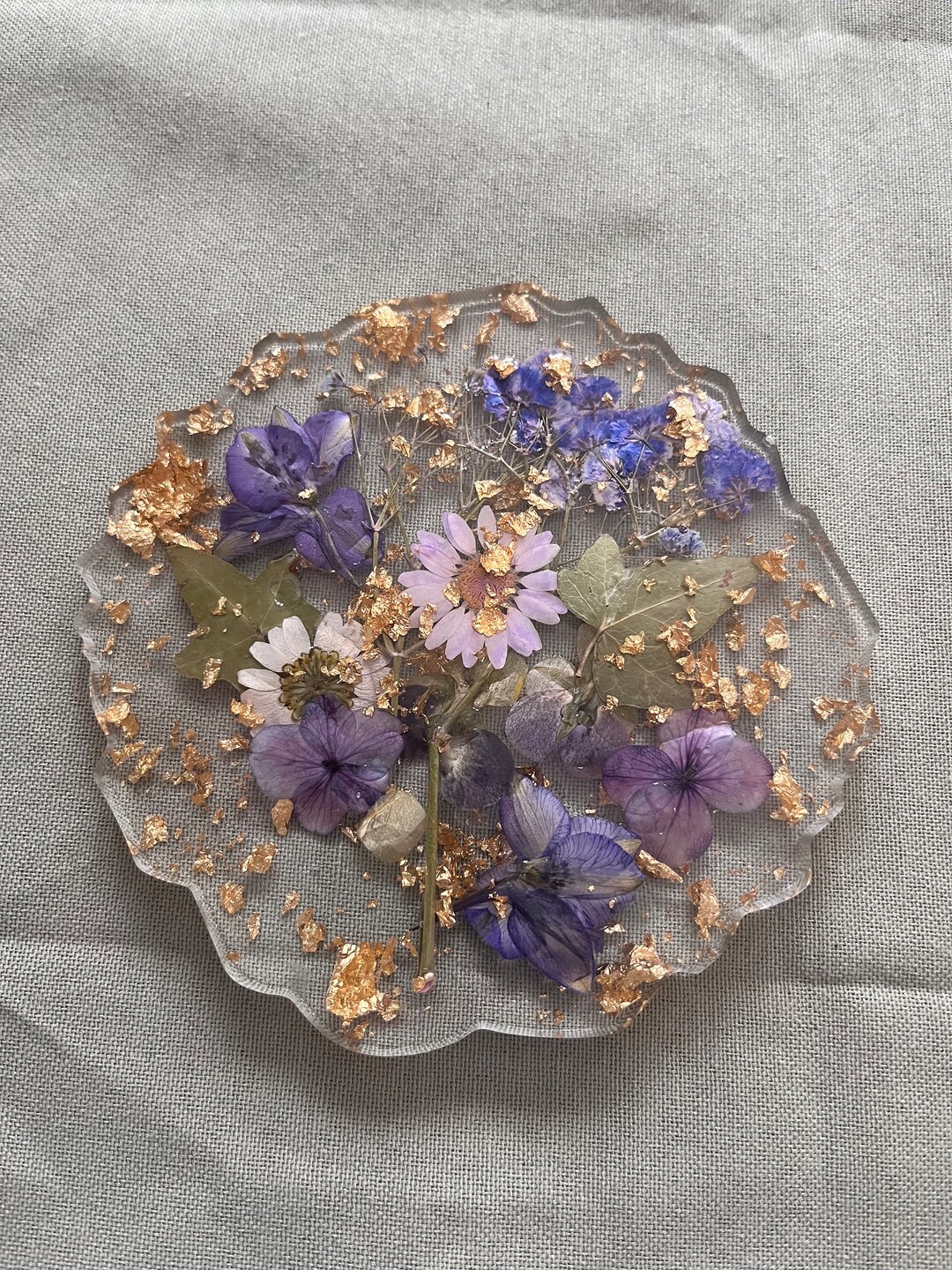 Dried Flower Coaster - Etsy