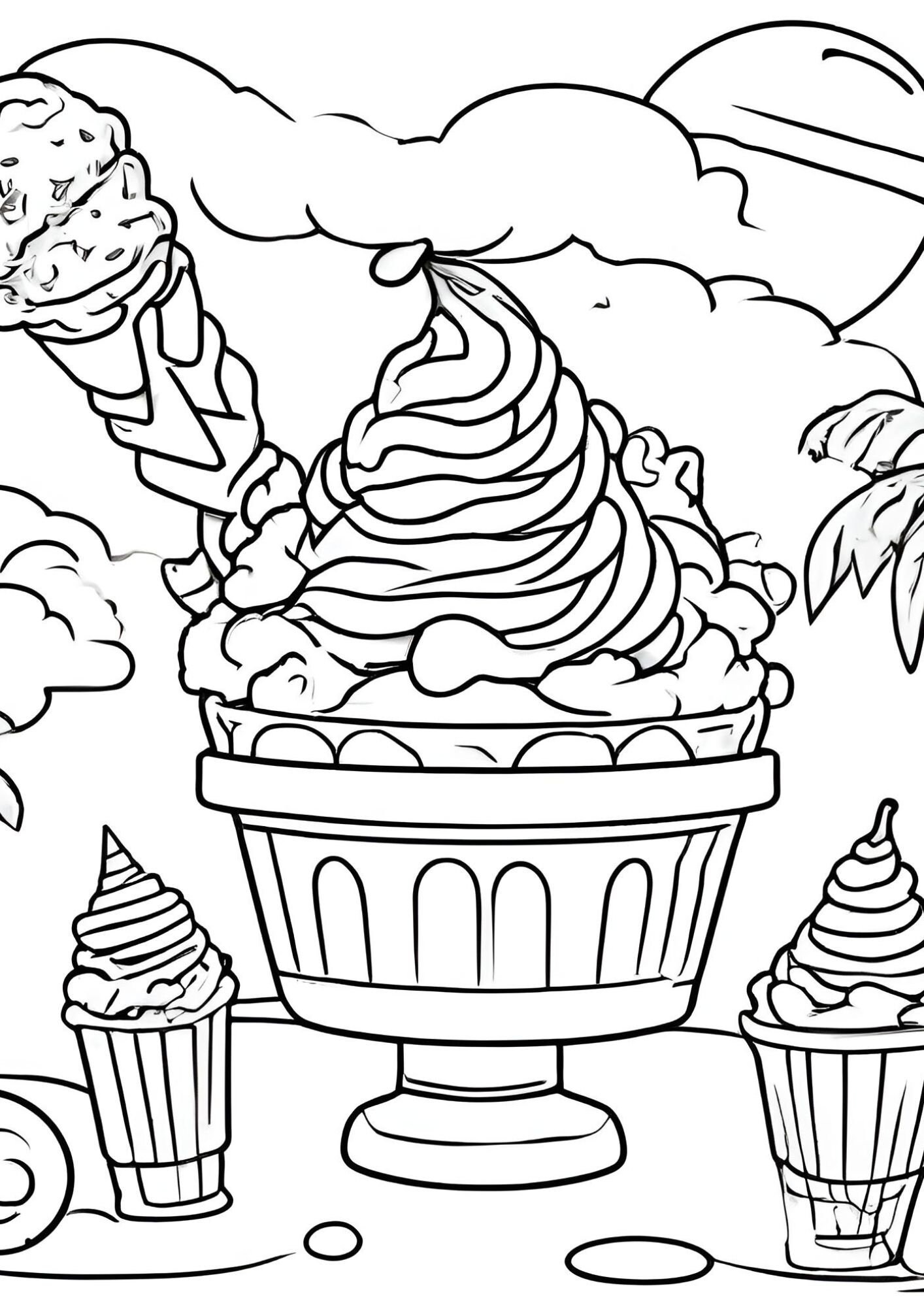 10x Printable Summer Icecream Coloring Pages Summer Coloring Pages Kids ...