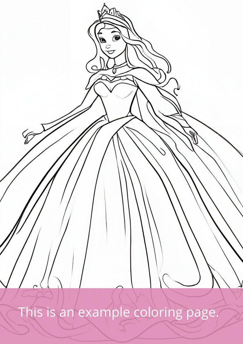 50 Coloring Pages Princess Printable Coloring Pages for Kids Princess ...