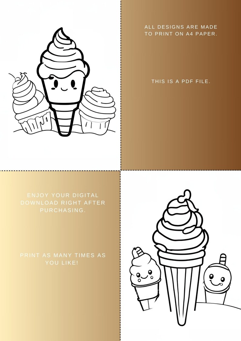 50 Printable Coloring Pages Ice Cream Summer Coloring Pages Ice Cream ...