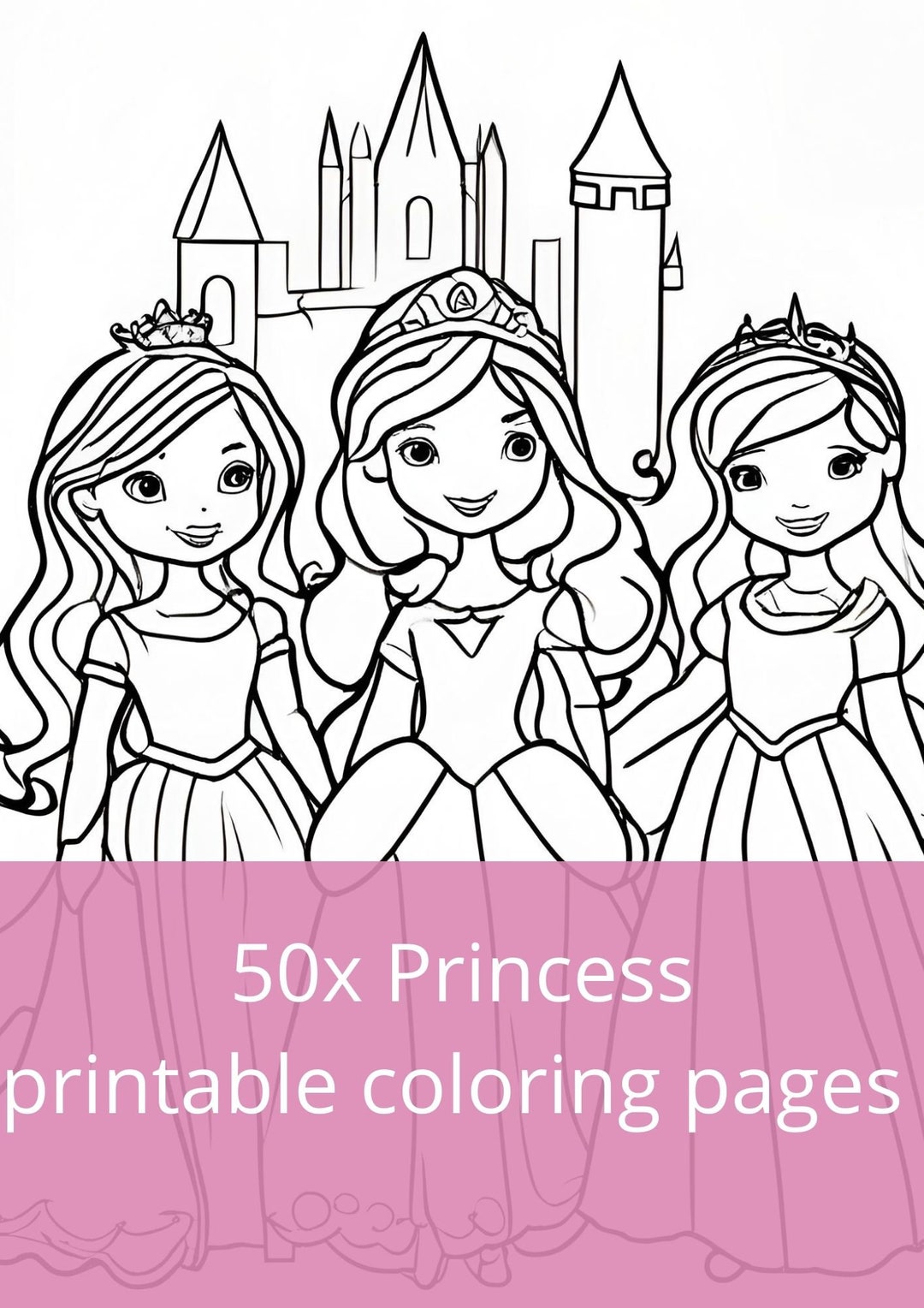 50 Coloring Pages Princess Printable Coloring Pages for Kids Princess ...