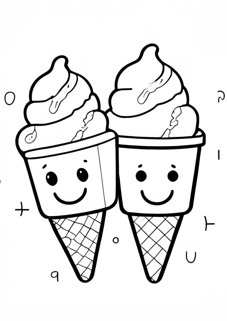 50 Printable Coloring Pages Ice Cream Summer Coloring Pages Ice Cream ...